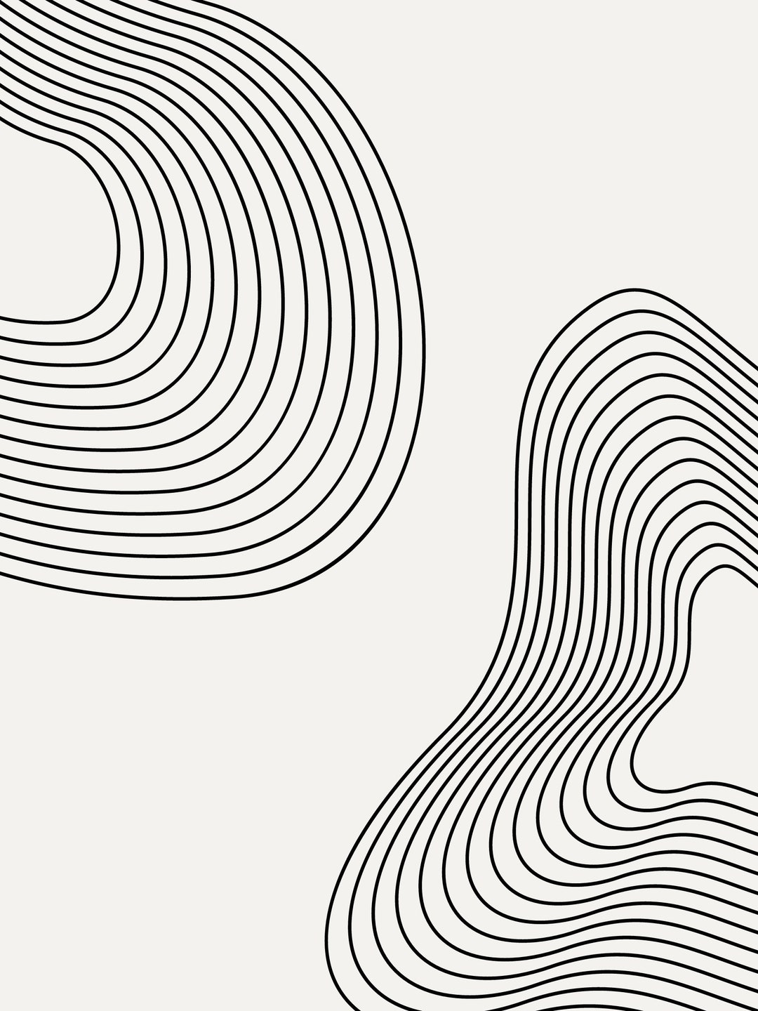Minimalist Lines Art 1 | Black and Beige Lines | Digital Download | Mid ...