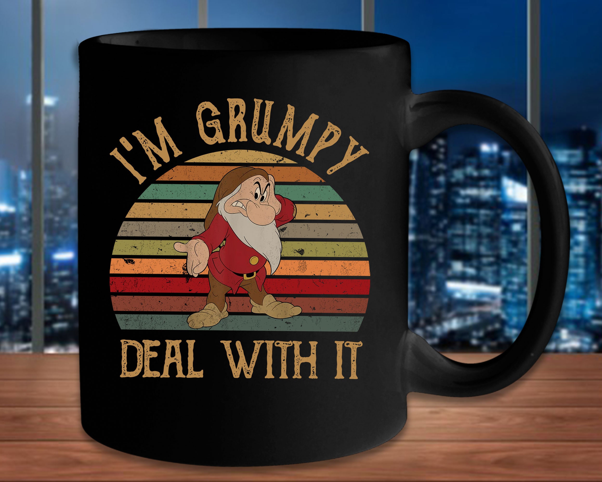 I'm Grumpy Deal With It Disney Grumpy Vintage 11oz 15oz | Etsy