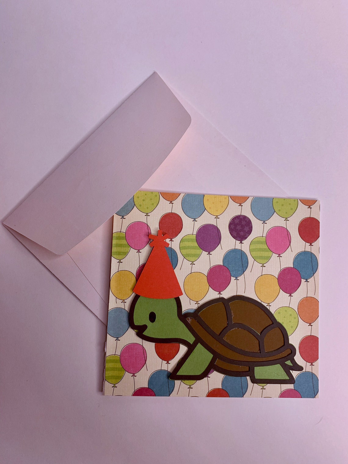 Belated Birthday Card - Homemade Turtle Card - Etsy