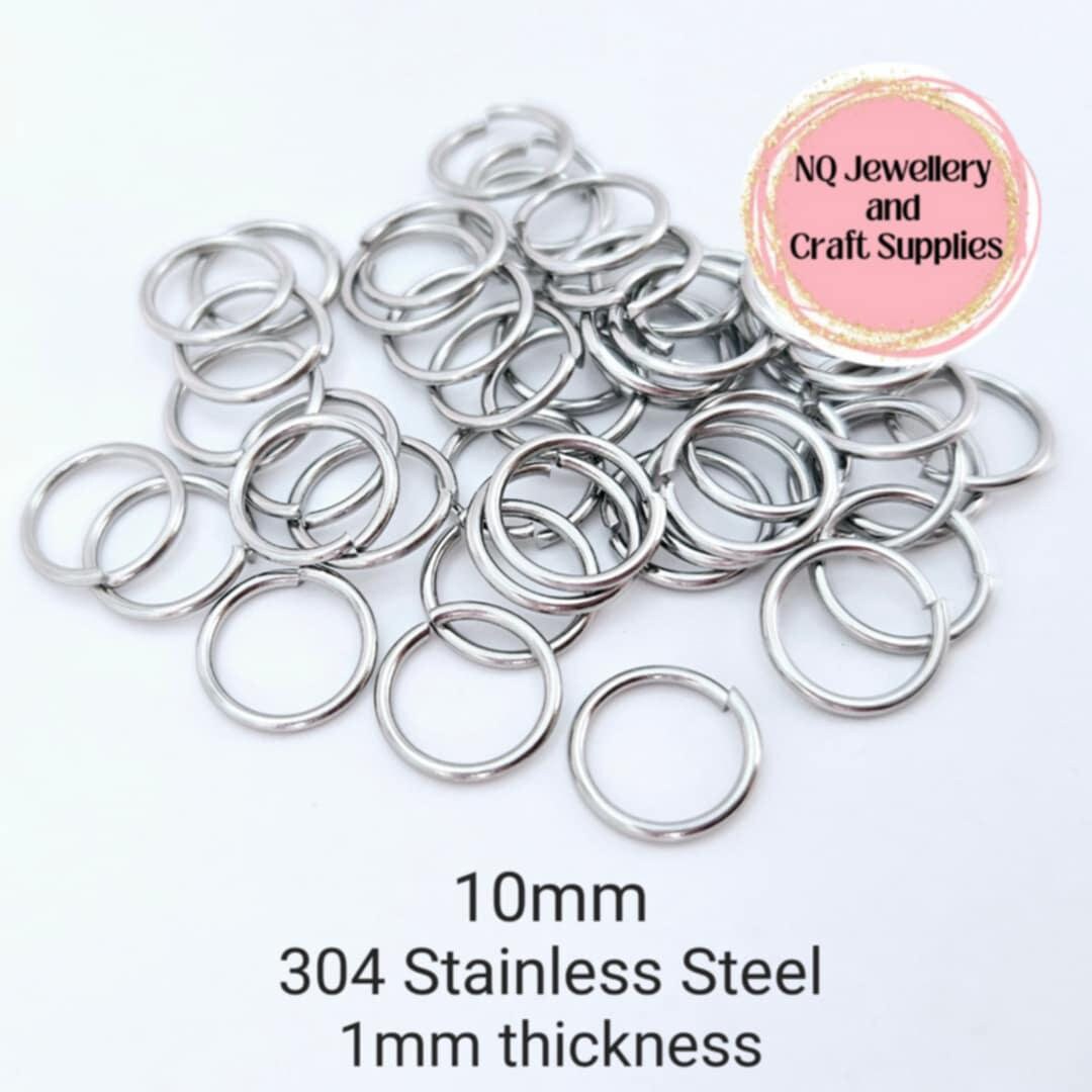 10mm 304 Stainless Steel JUMP RINGS - Etsy