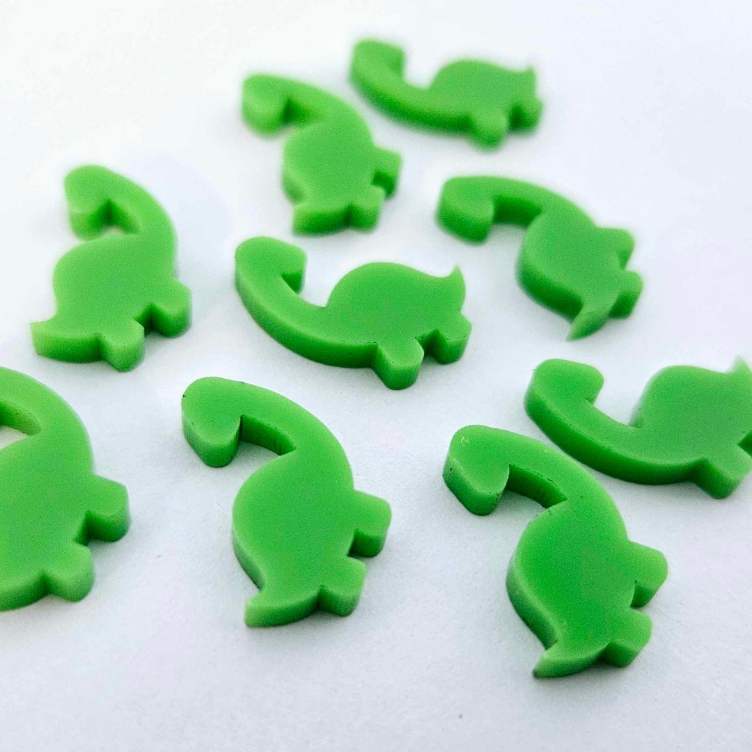 10 Pcs 15mm Laser Cut LIME GREEN Acrylic Brontosaurus - Etsy