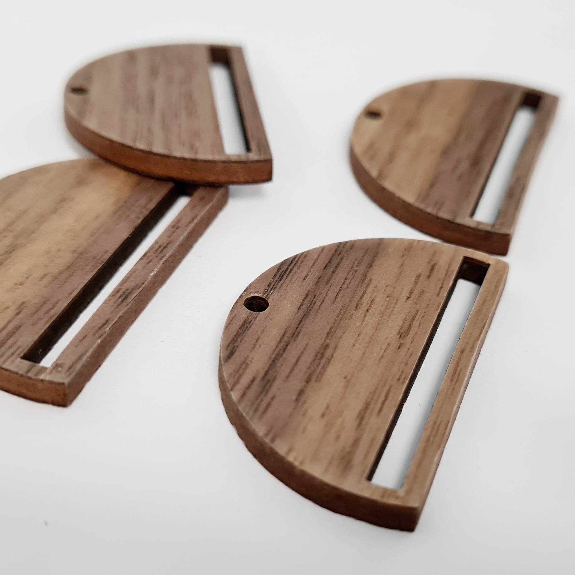 6 Pcs 38mm Laser Cut WALNUT Veneer MACRAME Earring Blank - Etsy