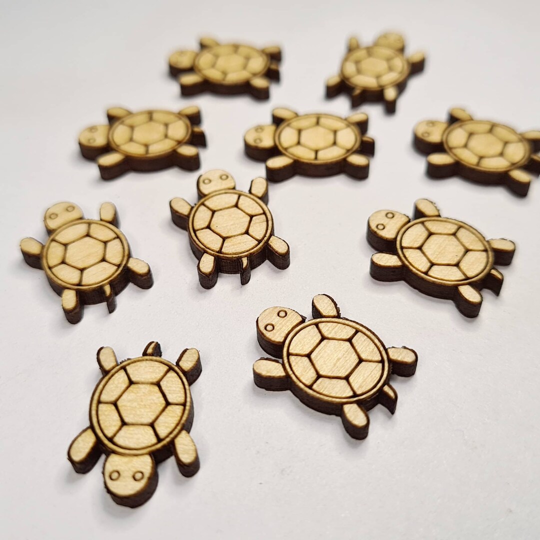 10 Pcs 19mm Laser Cut Turtles - Etsy
