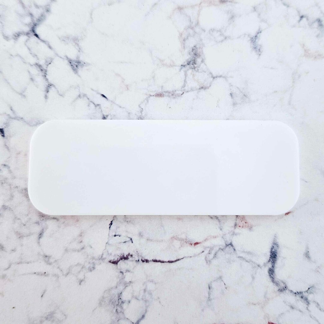 6 Pcs Pieces 70mm Laser Cut GLOSSY WHITE Acrylic Rectangles - Etsy