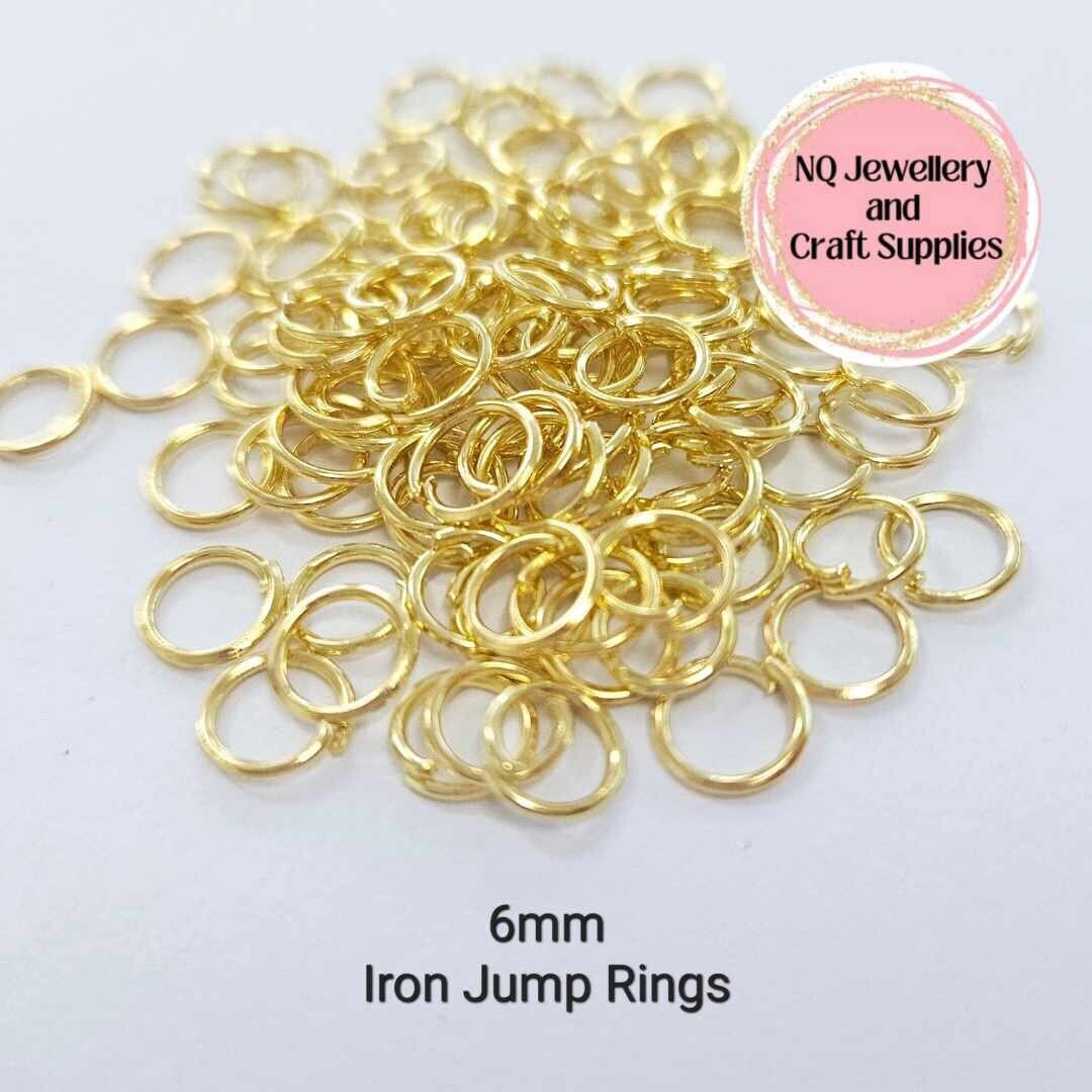 100 Pcs 6mm GOLD Jump Rings IRON - Etsy
