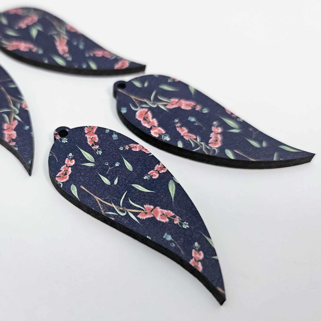 6pcs 50mm Laser Cut BOTTLEBRUSH MDF GUM Leaves - Etsy