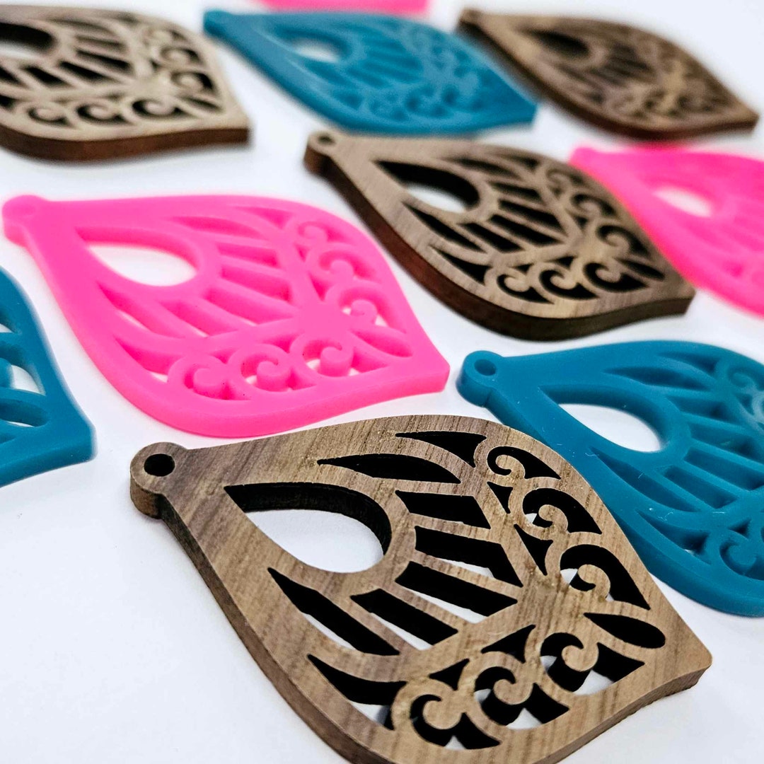 6 Pcs50mm Laser Cut FILIGREE Teardrop MIXED PACK - Etsy