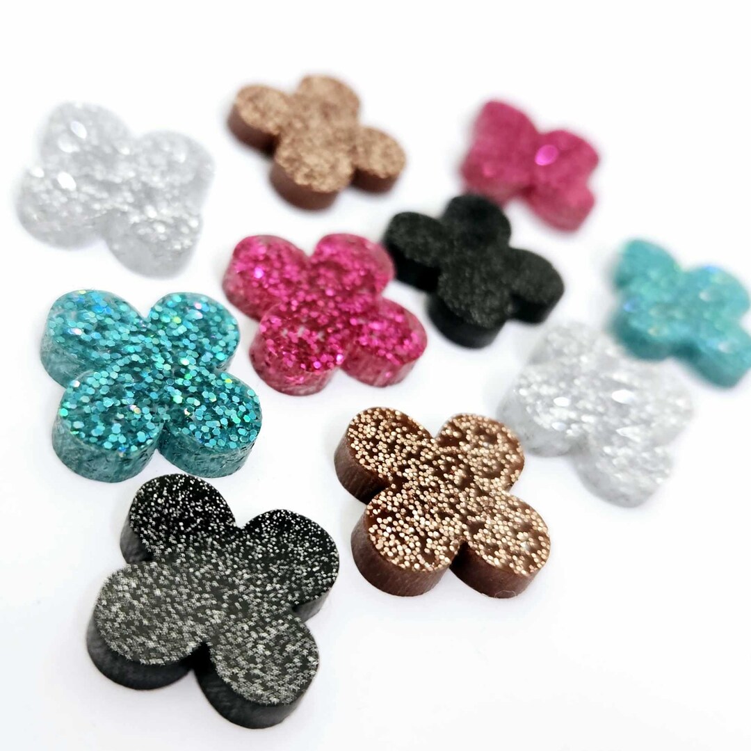 15mm Laser Cut GLITTER Acrylic CLOVER/QUATREFOIL, Mixed Pack - Etsy