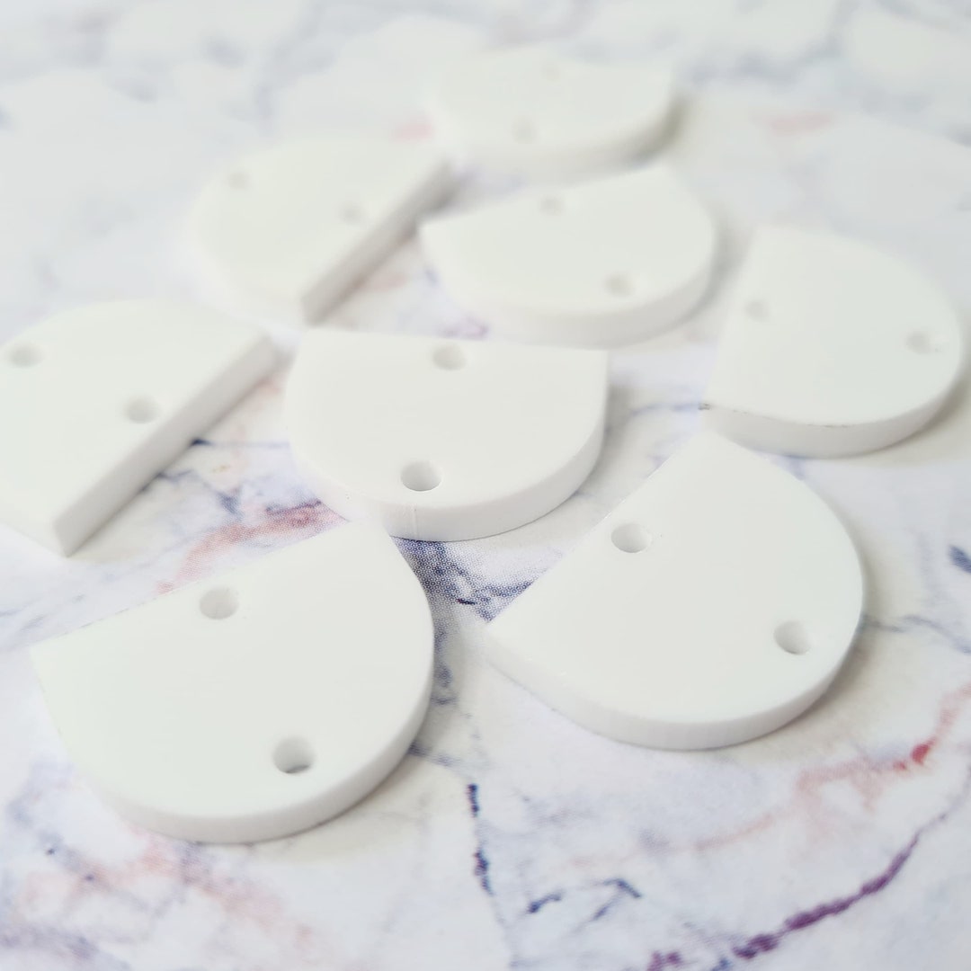 20 Pcs 20mm Laser Cut WHITE Acrylic ARCHES With One or Two 2mm Holes - Etsy