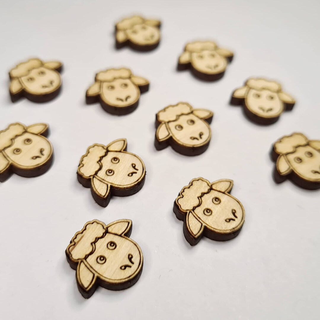 10 Pcs 16mm Laser Cut Sheep - Etsy