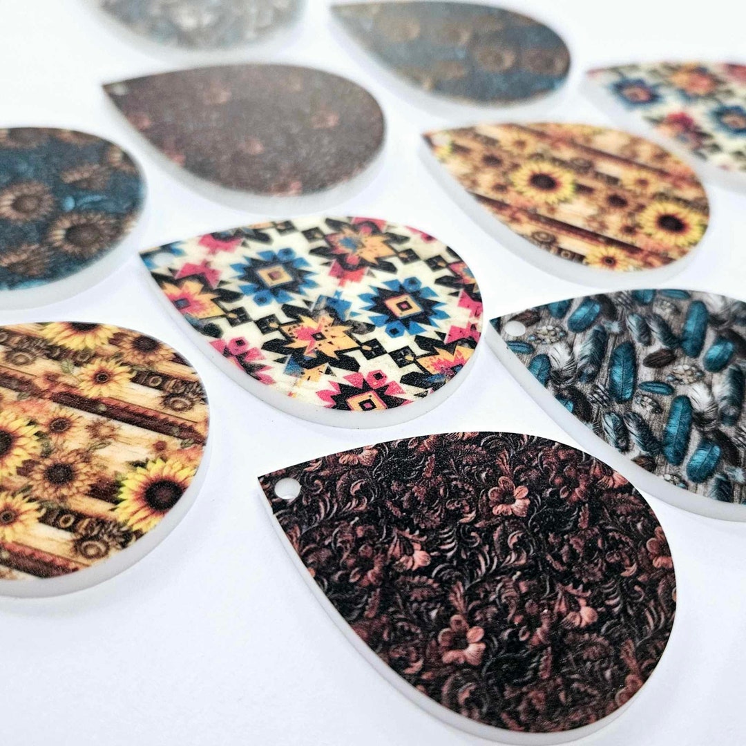 10pcs 40mm Laser Cut COUNTRY Acrylic TEARDROPS MIXED Pack - Etsy