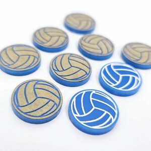 10pcs 18mm Laser Cut Sky BLUE Acrylic NETBALL/VOLLEYBALL Earring Blanks ...
