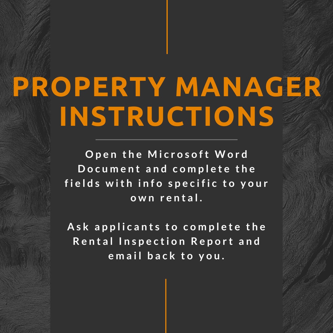 Tenant Welcome Packet - Rental Property Move-in (instant Download ...