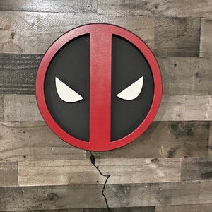 18 Backlit LED Deadpool 3D Sign - Etsy