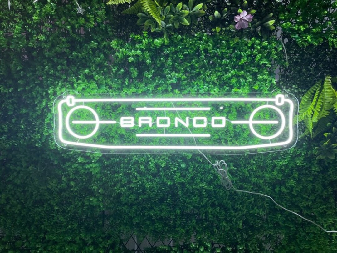 3 Custom Ford Bronco Headlight Neon LED Sign - Etsy