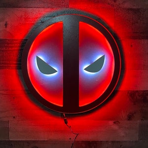 18 Backlit LED Deadpool 3D Sign - Etsy