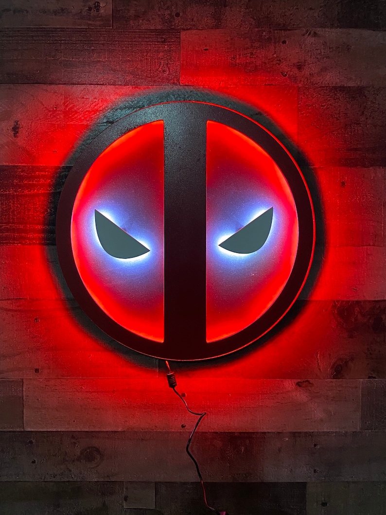 18 Backlit LED Deadpool 3D Sign | Etsy