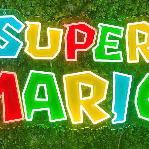 Super Mario Neon Sign - Etsy