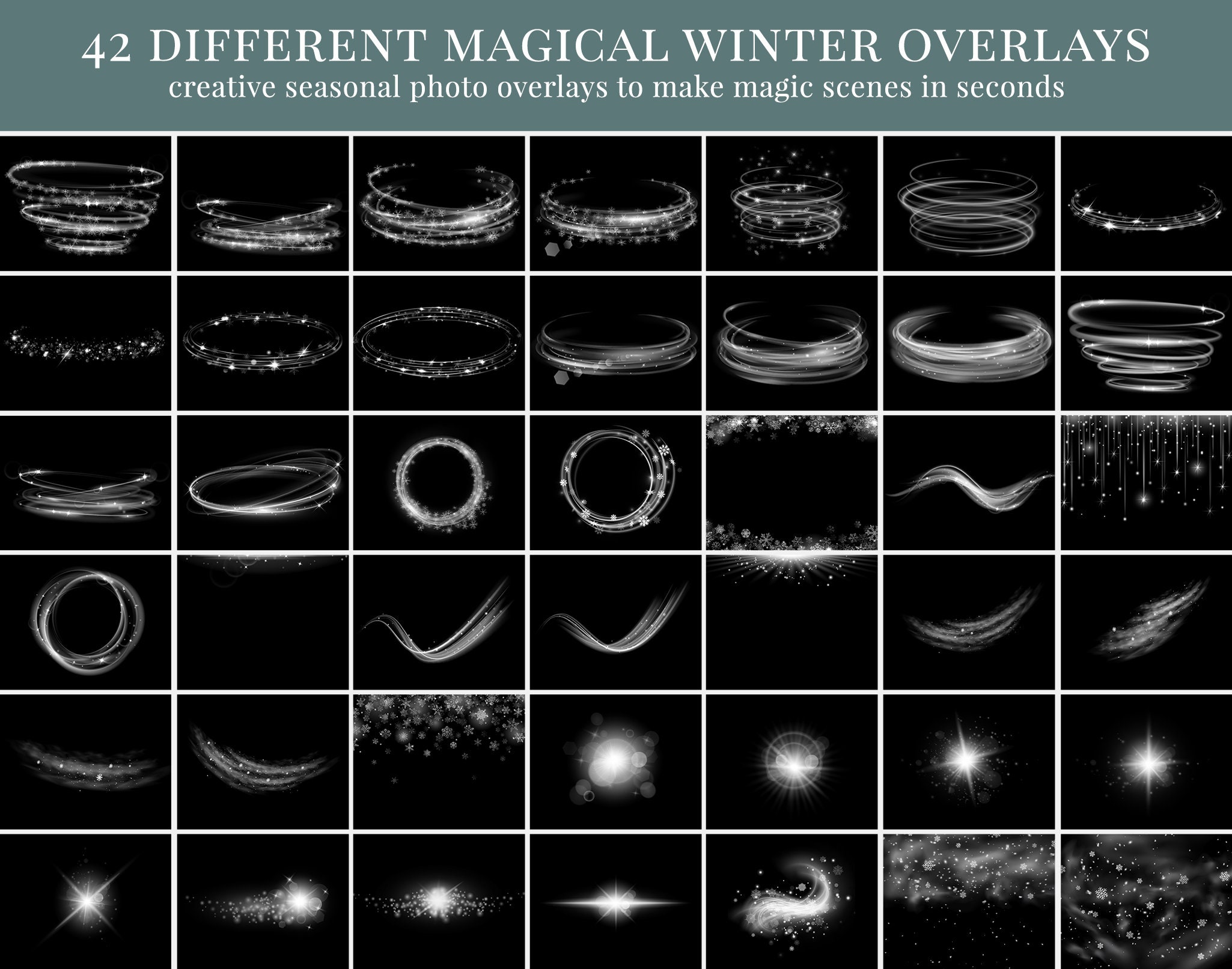 Winter Overlays, Cool Winter Overlays, Superposiciones De Invierno ...