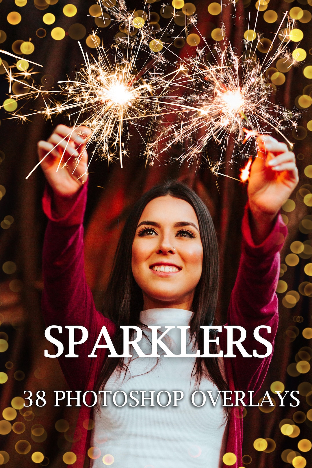Sparkler Overlay Bokeh Photoshop Sparkle Overlay New Years - Etsy