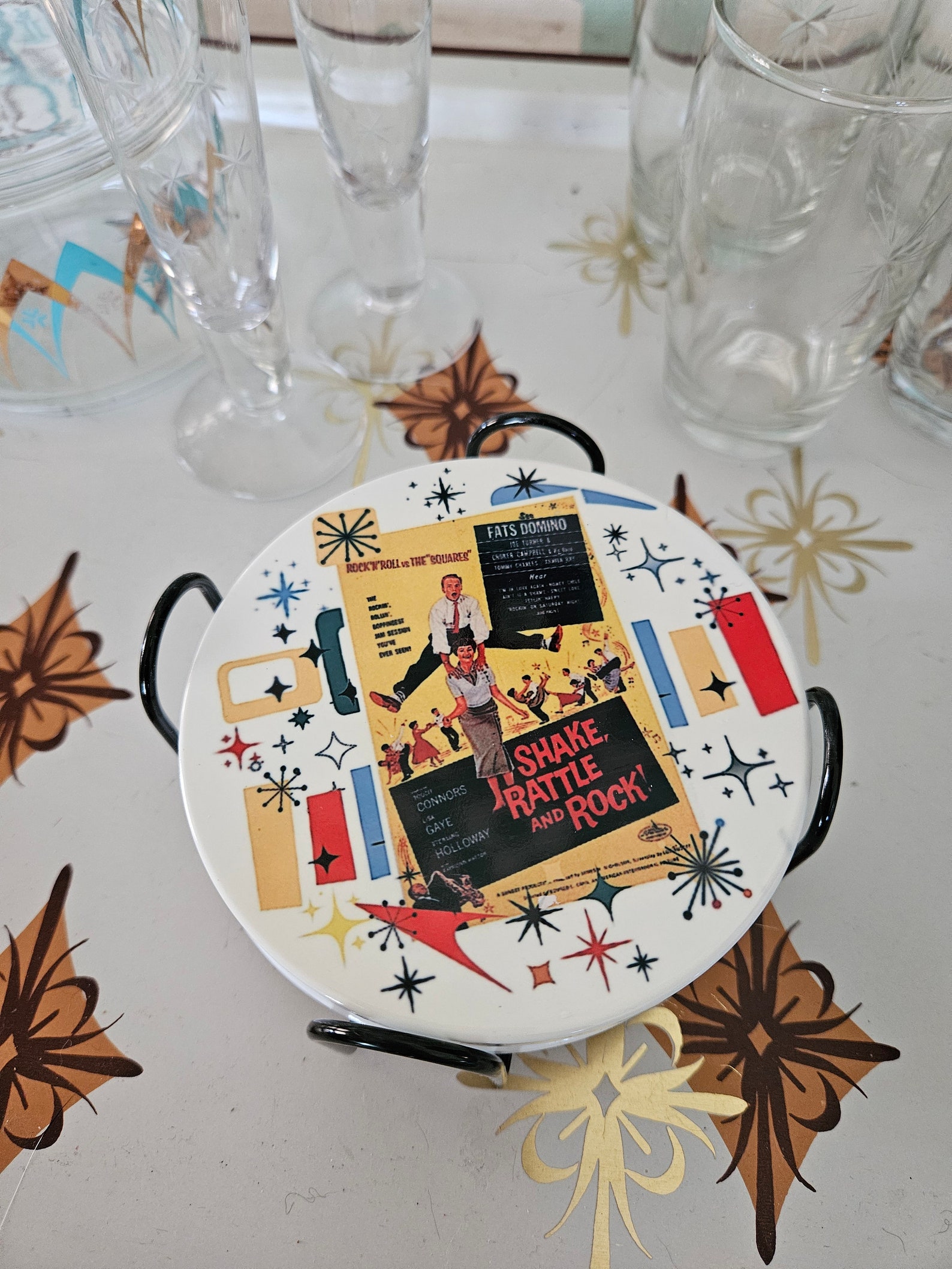 Atomic MCM Classic Film Coasters Set of 6 - Etsy