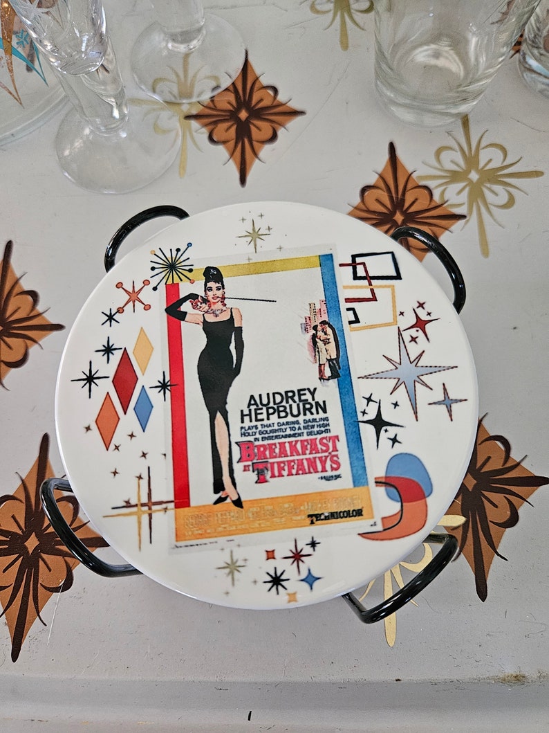 Atomic MCM Classic Film Coasters Set of 6 - Etsy