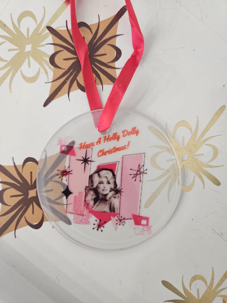Atomic MCM Dolly Parton Christmas Ornament - Etsy