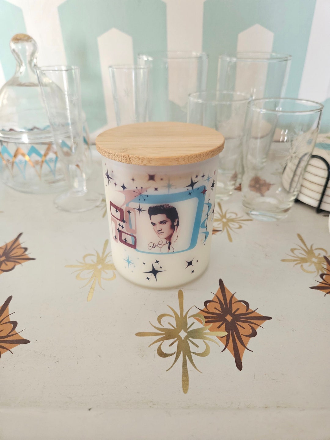 Soy Wax Mid Century Modern Elvis Candle - Etsy