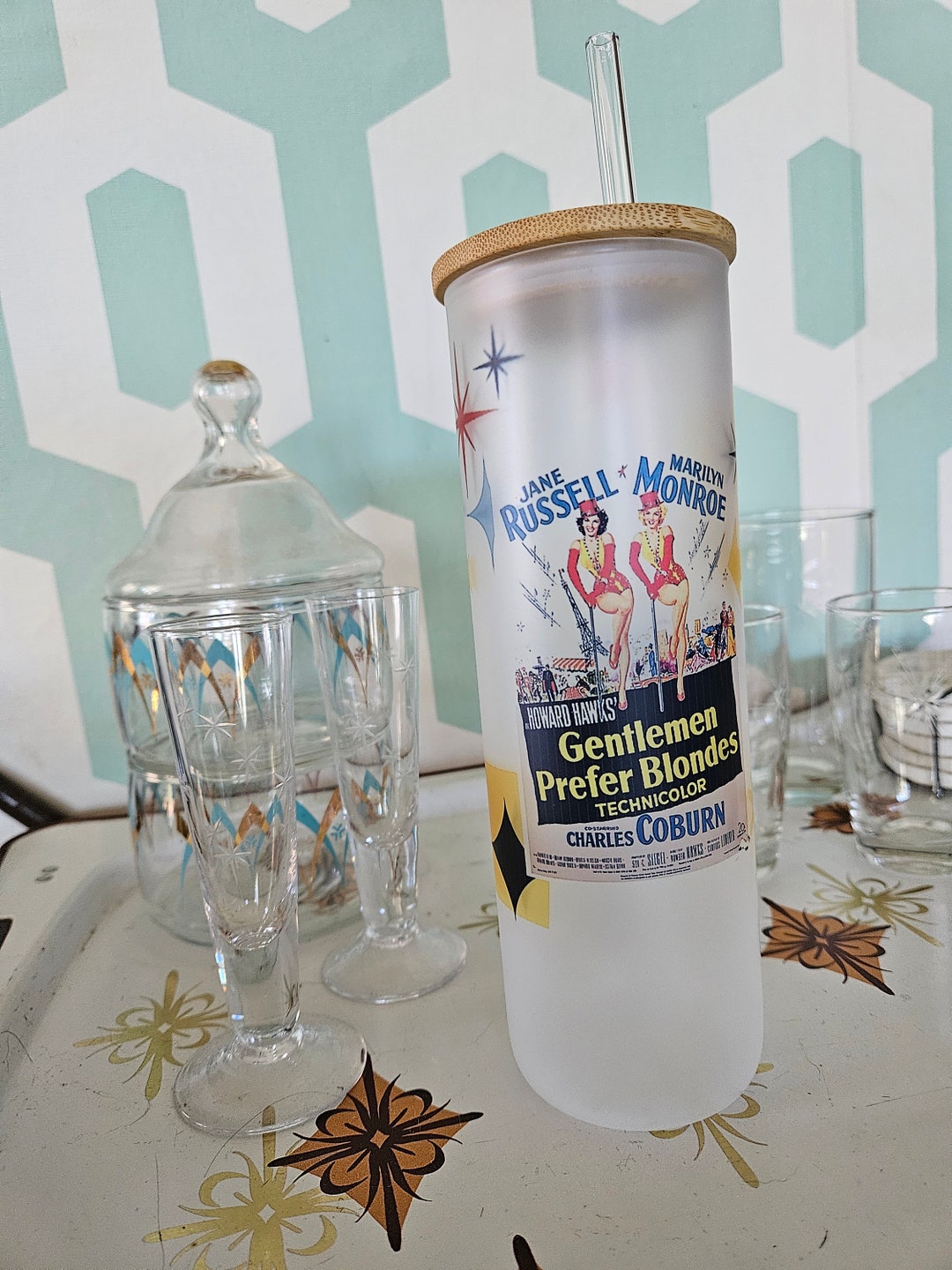 MCM Marylin Monroe Movie Poster 20oz Glass Tumbler - Etsy