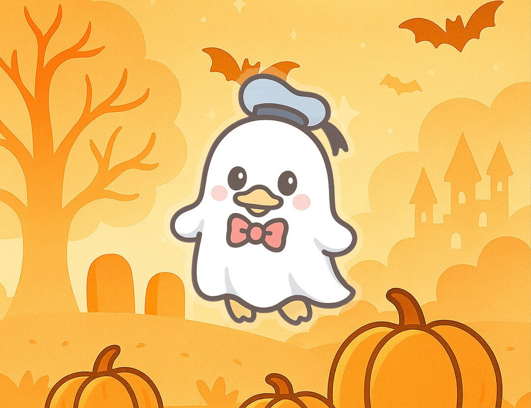 Donald Ghost Transparent Sticker/ Disney Duck Decal Cell Phone Case ...