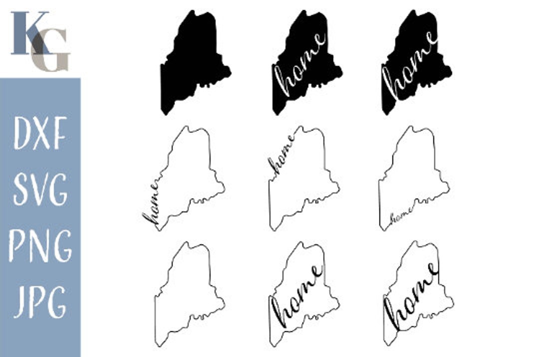 Maine SVG Bundle, Maine SVG, Maine State Clipart, Cut Files for ...