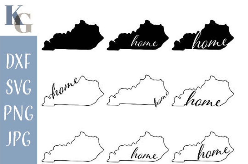 Kentucky SVG Bundle, Kentucky SVG, State Clipart, Cut Files for ...