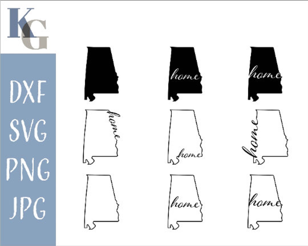 Alabama SVG Bundle, Alabama SVG, State Clipart, Cut Files for ...