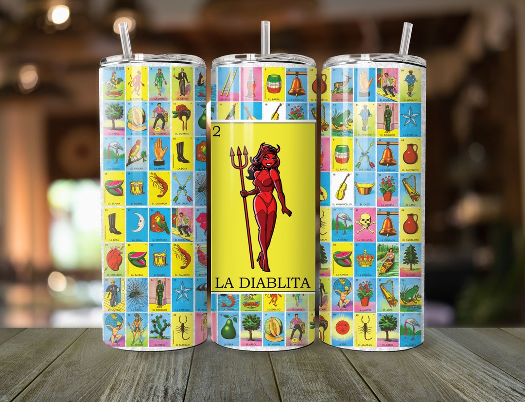 La Diablita the Devil Loteria Mexico Mexican Game Cards Background ...