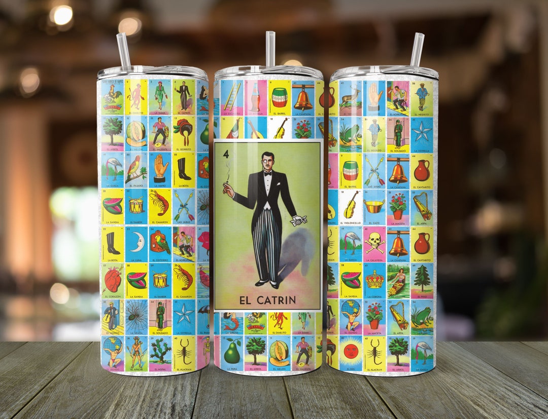 El Catrín Gentleman Loteria Mexico Mexican Game Cards Background Coffee ...