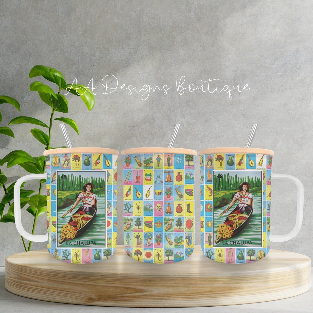 La Chalupa #48 Loteria Mexico Mexican Game Cards Background Coffee ...