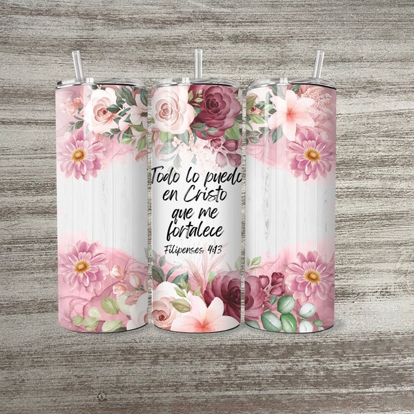 Todo Lo Puedo En Cristo Que Me Fortalece Tumbler Wrap - Etsy