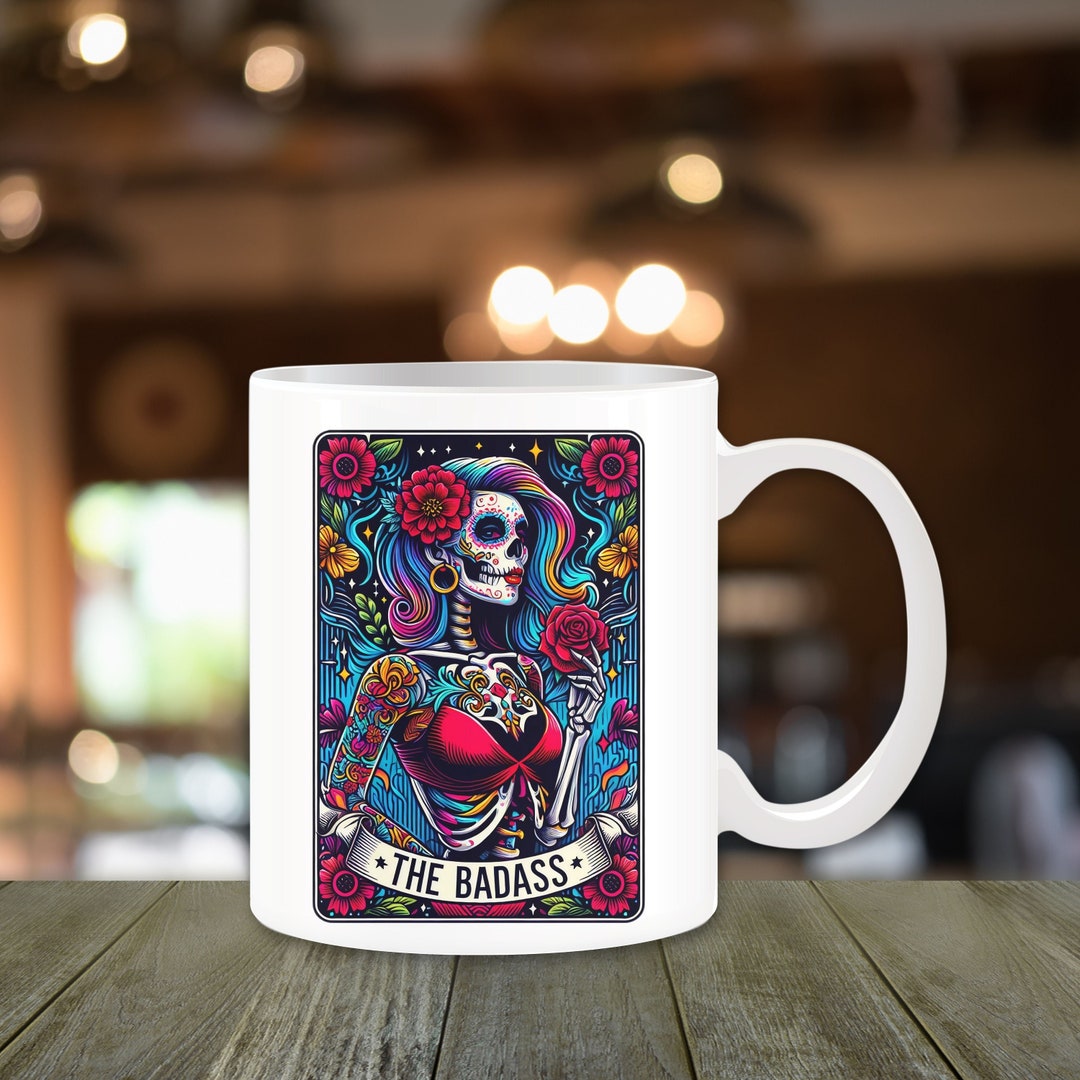 The Badass Sarcastic Skeleton Sugar Skull Tarot Loteria Roses Skulks 11 ...