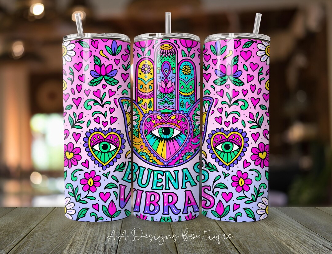 Buenas Vibras Good Vibes Only Latina Empowerment Evil Eye Hamsa Heart ...