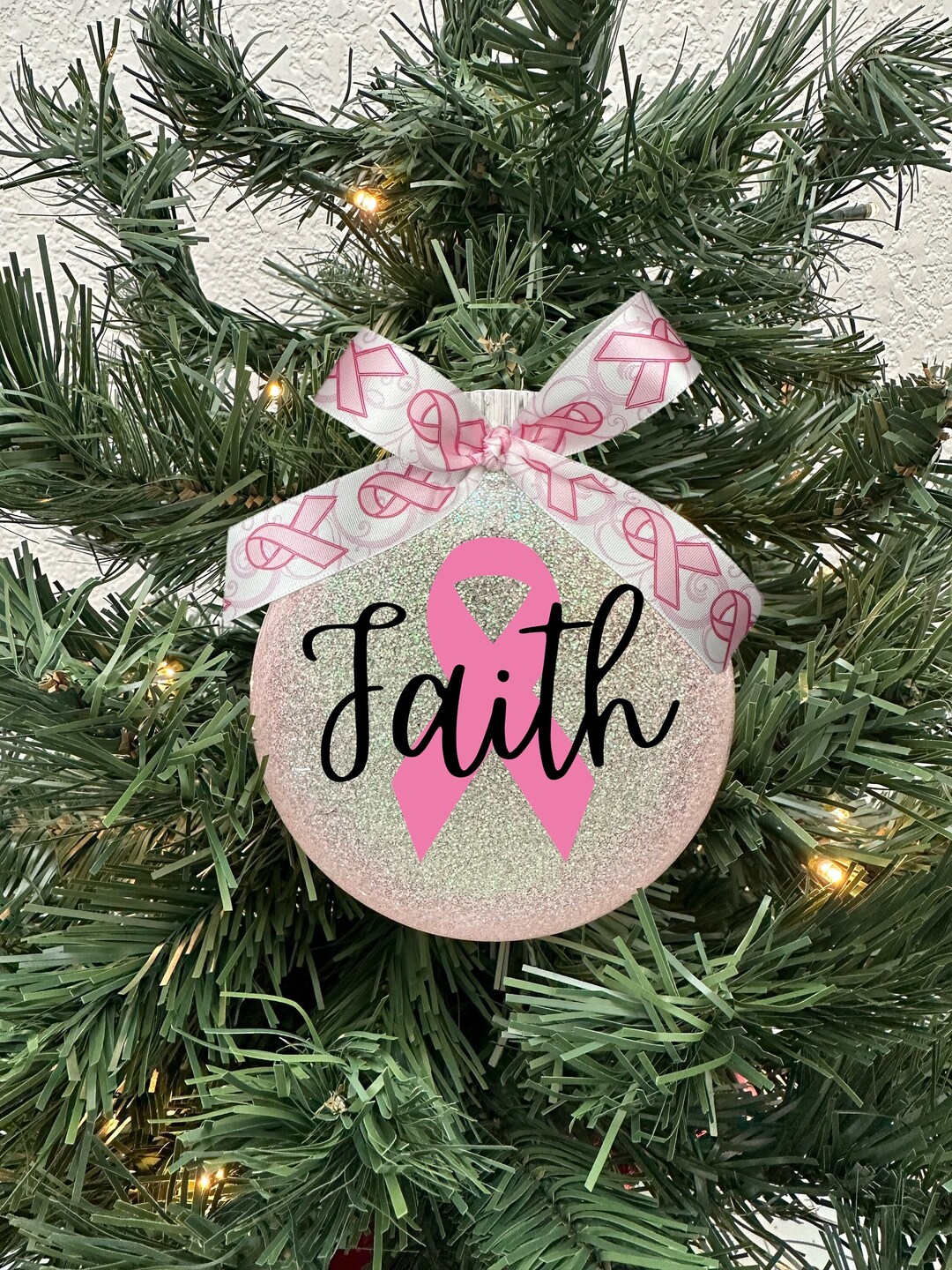 Faith Pink Ribbon Breast Cancer Awareness Survivor Hope Cure Strength ...
