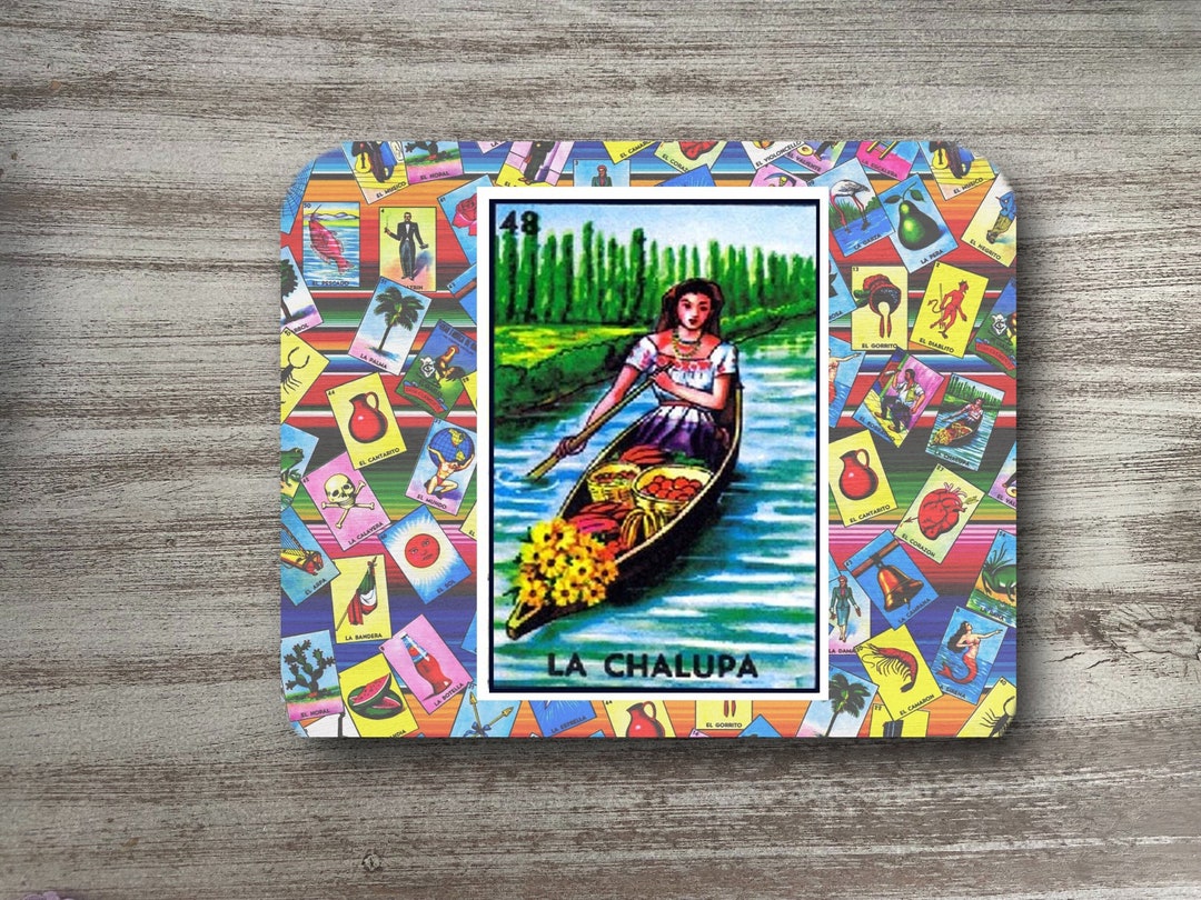 La Chalupa Mexico Loteria Game Background Colorful Mouse Pad - Etsy