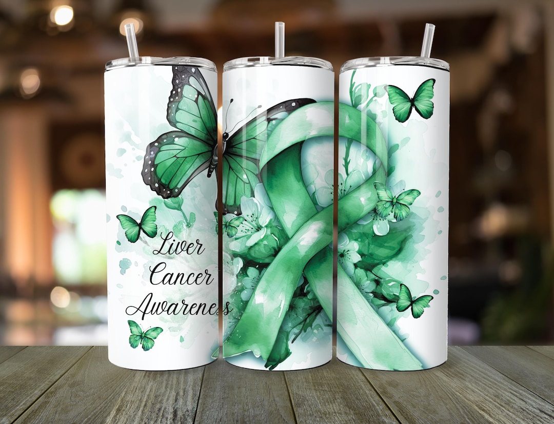 Liver Cancer Awareness Green Ribbon Survivor Hope Faith Strength ...