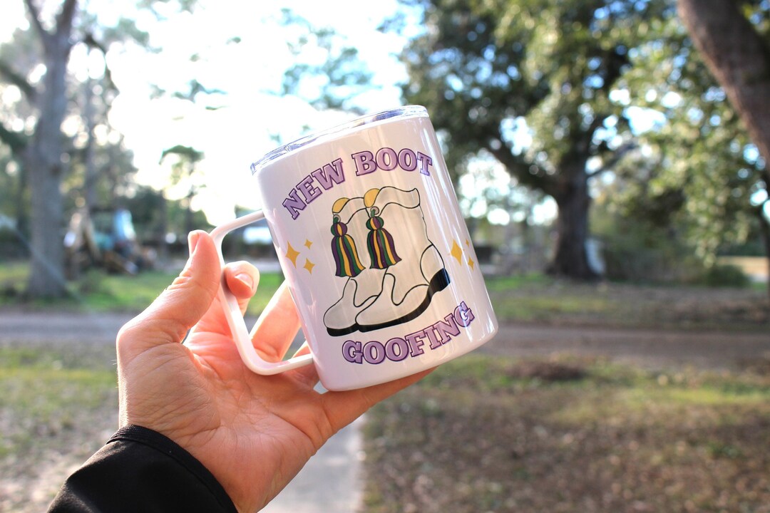 12oz Mardi Gras Tumbler, New Boot Goofing, Camper Mug, Mardi Gras Era ...