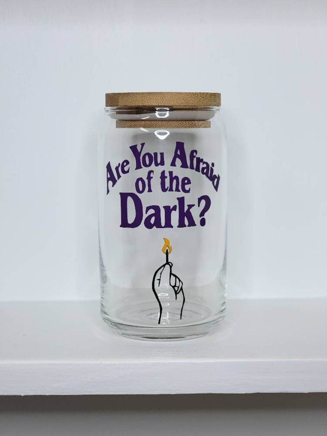 Are You Afraid of the Dark Beer Can Glass, Lid and Straw, 16 Oz Cup ...