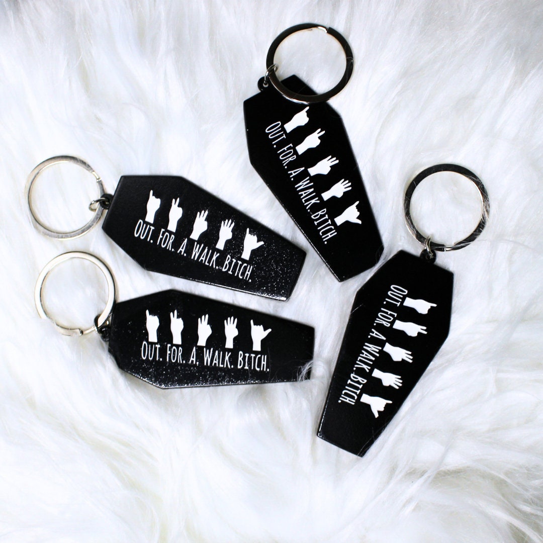 Spike Keychain Purse Charm Coffin Keychain Keyring - Etsy