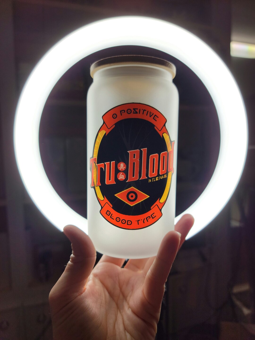 True Blood Cup, Halloween Cup, Coffee Cup, Iced Coffee Glass, Vampire ...