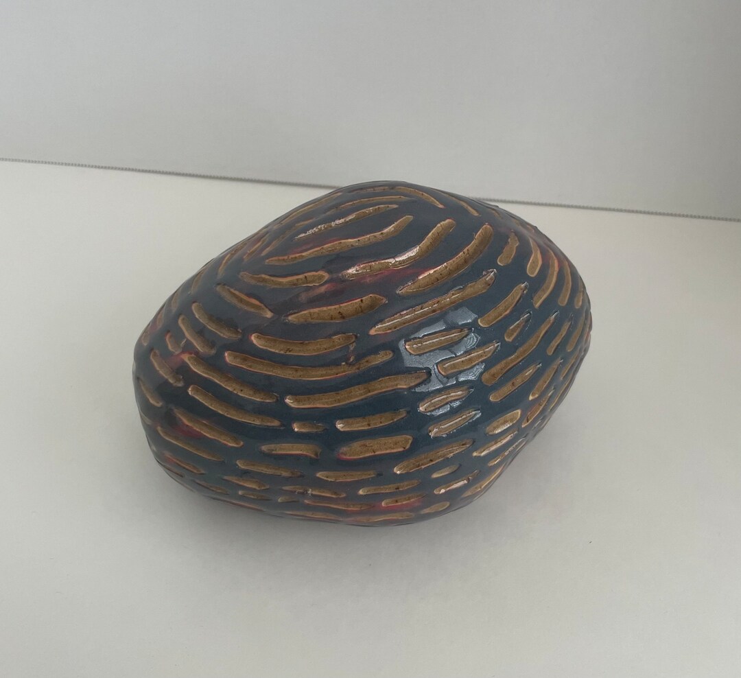 Blue and Tan Rock Sculpture - Etsy