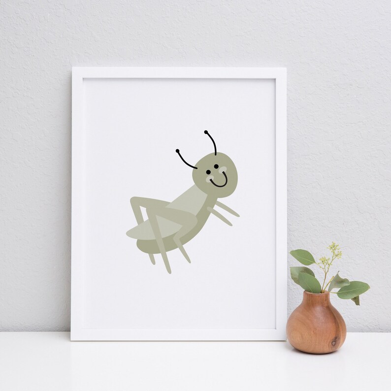 Gender-neutral Nursery Wall Art Bugs Prints for Baby Unisex - Etsy