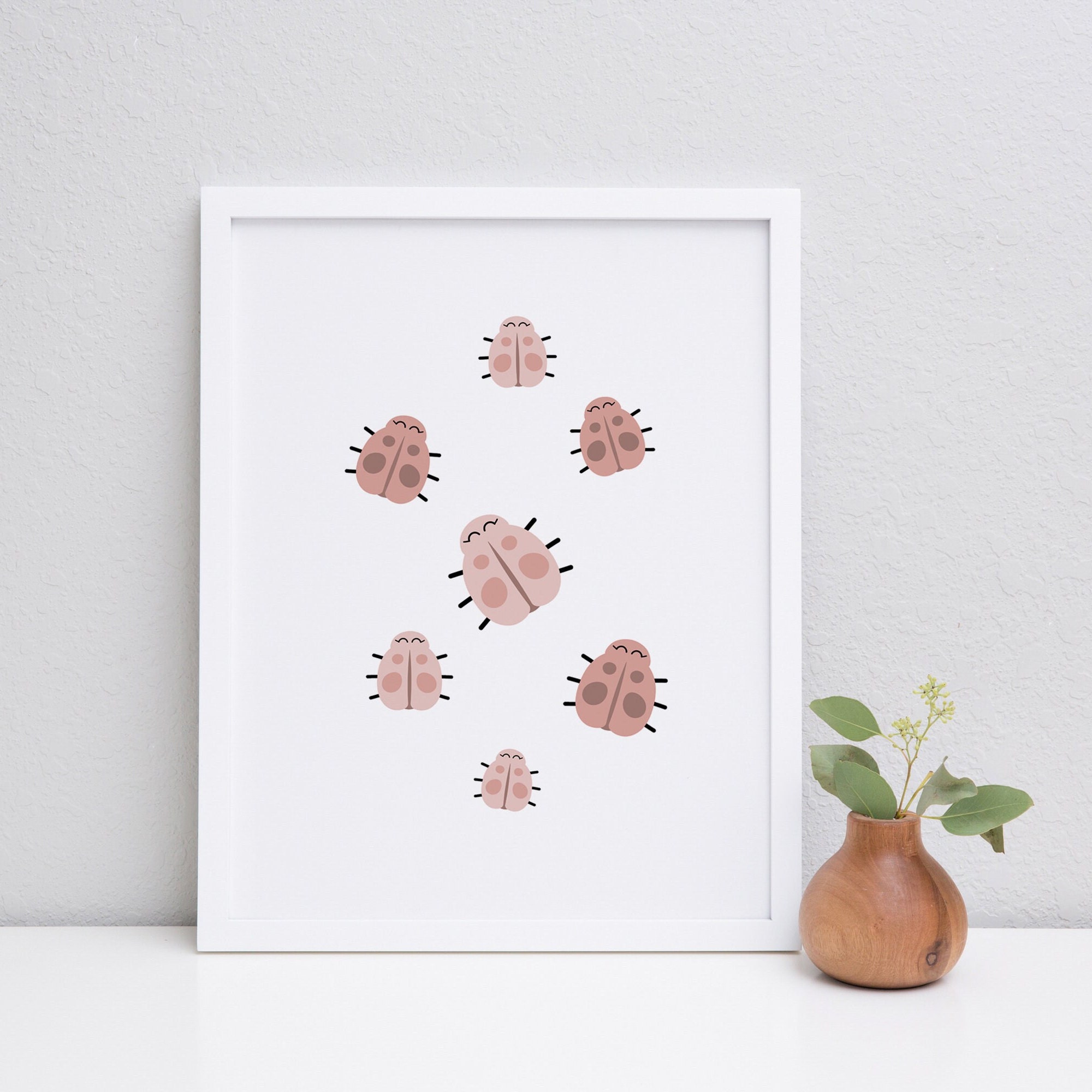 Gender-neutral Nursery Wall Art Bugs Prints for Baby Unisex - Etsy