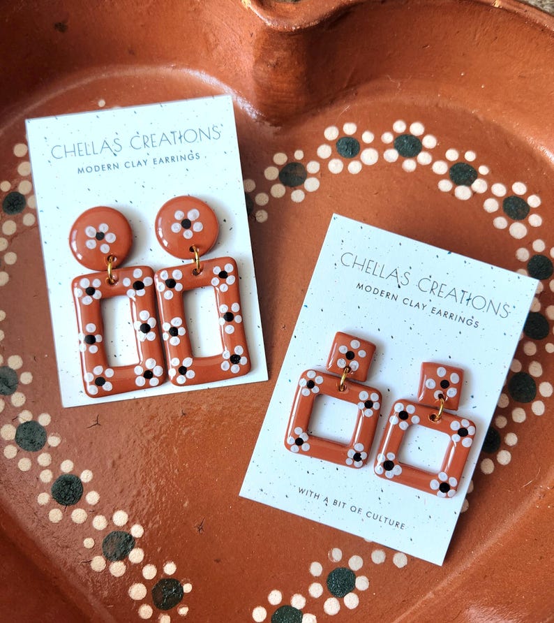 Flor De Barro Collection | Flor De Barro Inspired Clay Earrings | Flor ...